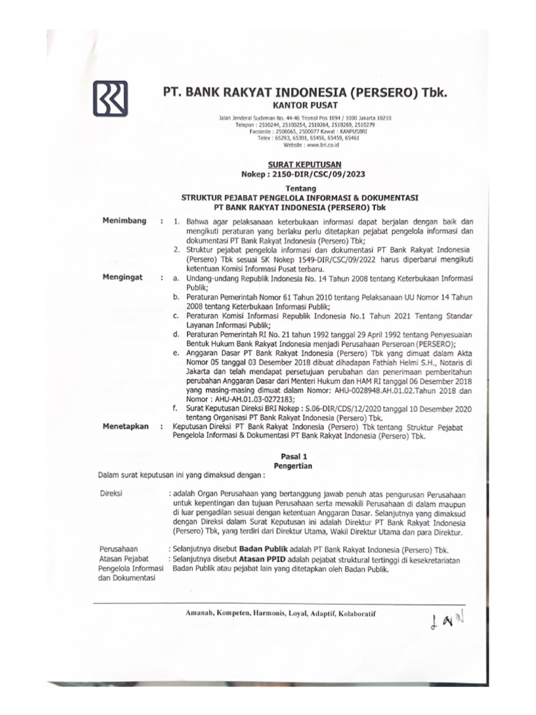 SK Ppid Bri 2023 | PDF