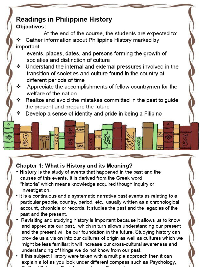 RIPH Chapter 1 Readings in Phil History What Is History | Download Free ...
