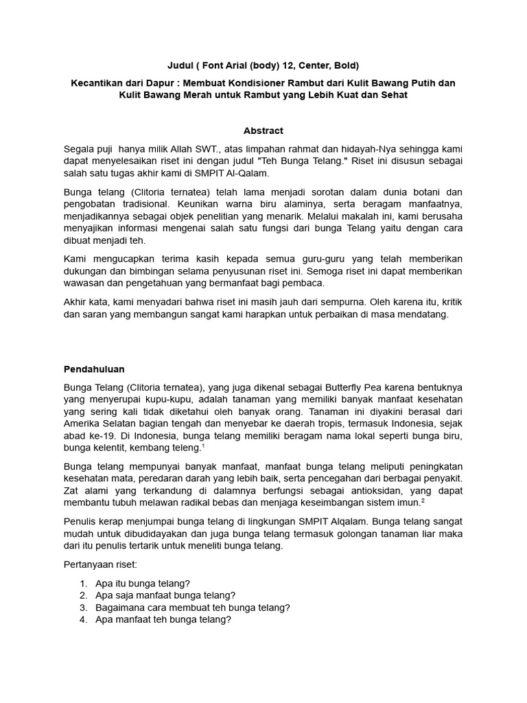 Teh Bunga Telang | PDF