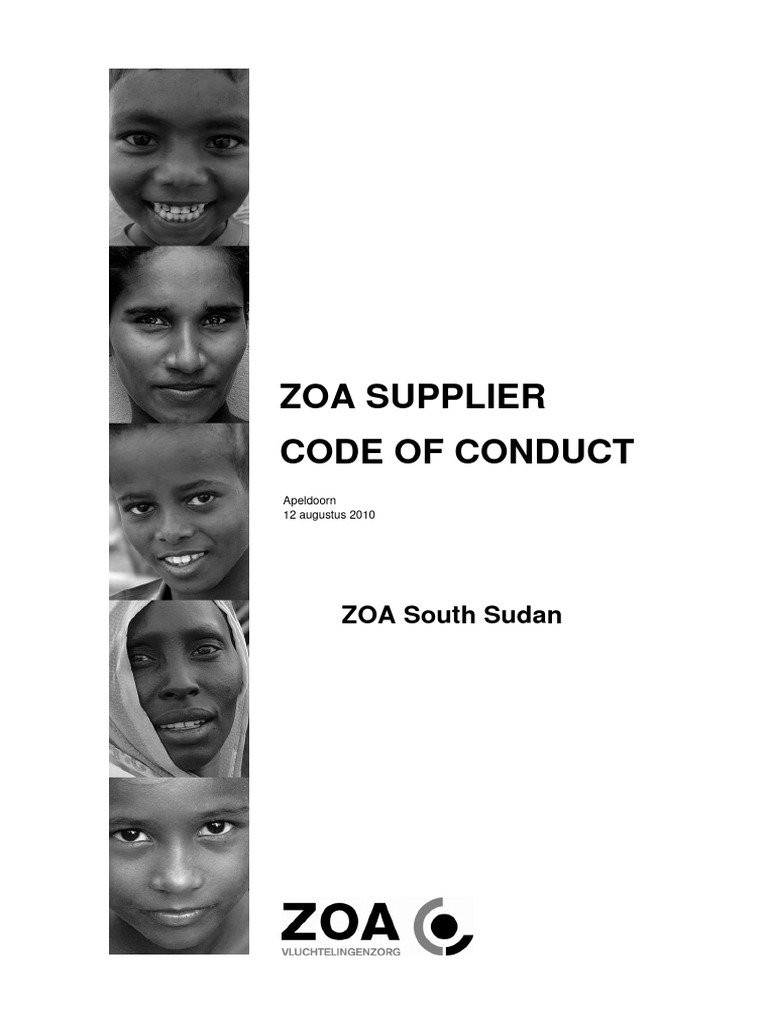ZOA Supplier Code of Conduct | PDF | International Labour Organization | Waste