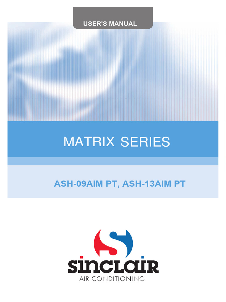 ASH Series Air Conditioner Manual | PDF | Air Conditioning | Power Supply