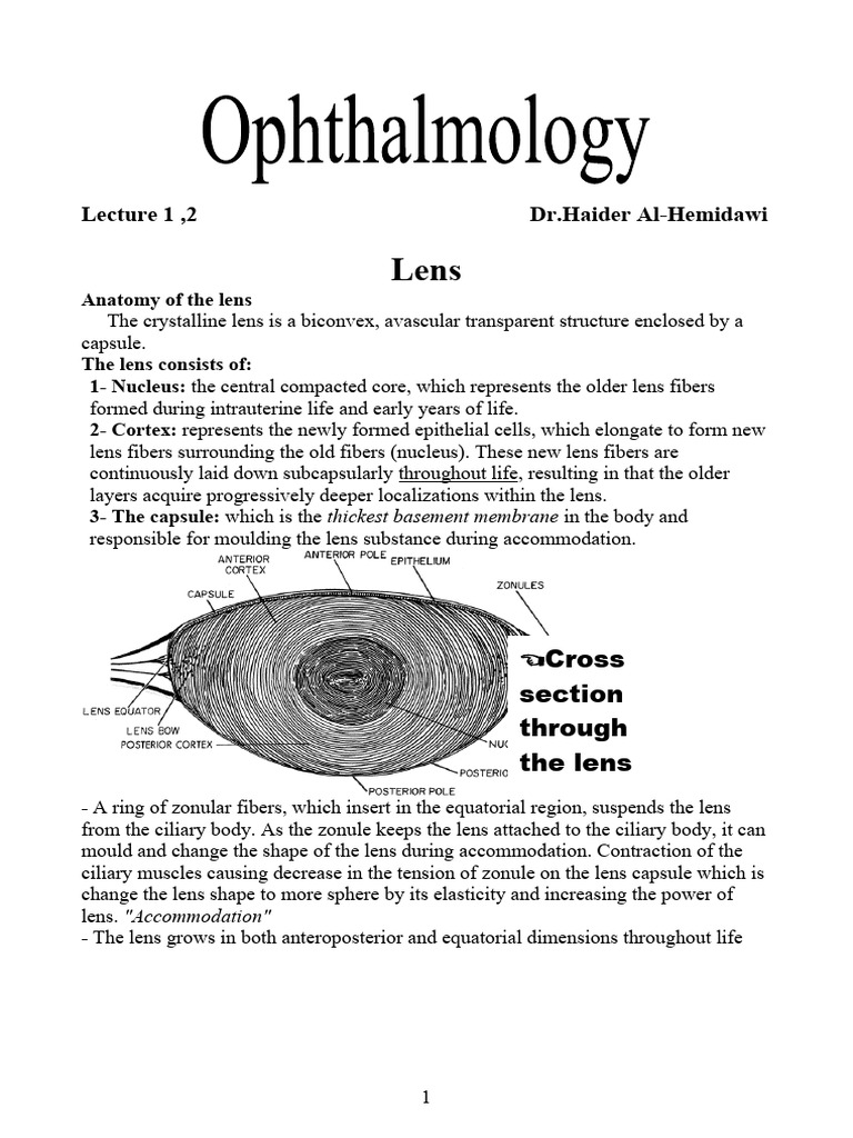 Lens by DR - Haider Aswad | PDF | Human Eye | Ophthalmology