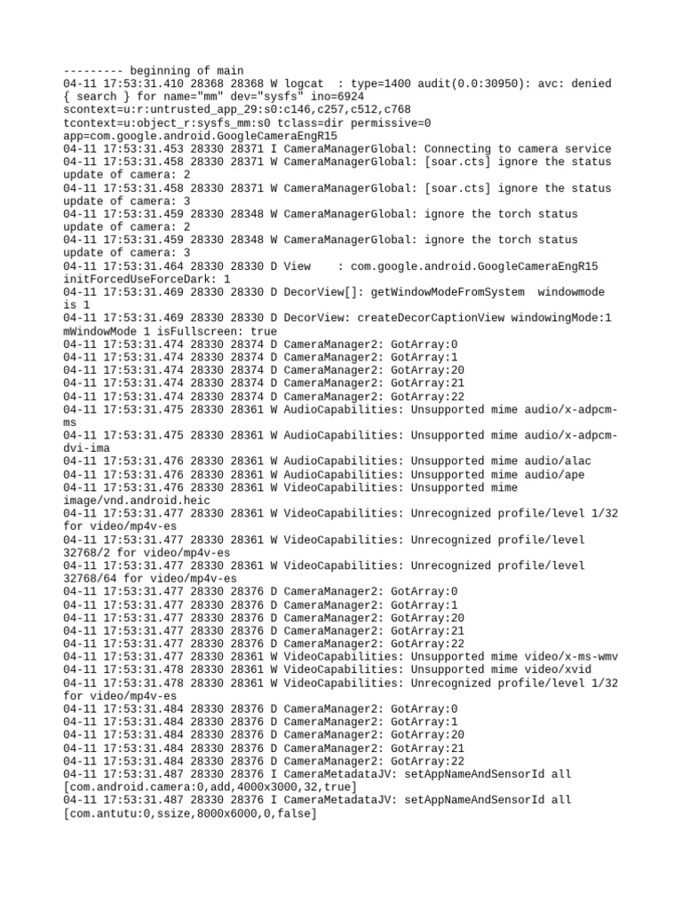 Log Cat 1712836411402 | PDF | Computer Programming | Software