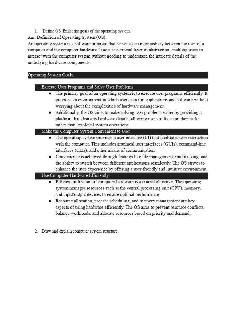 OS | PDF | Operating System | Kernel (Operating System)