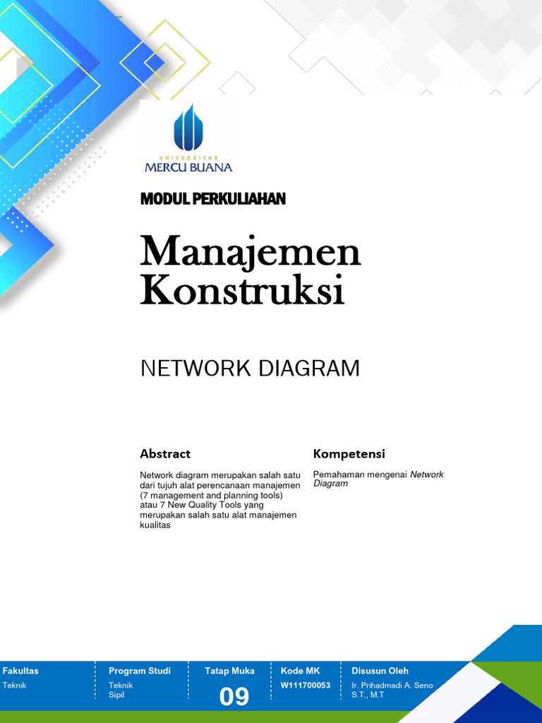 Modul MK - Prihadmadi a Seno - 9 - Network Diagram | PDF