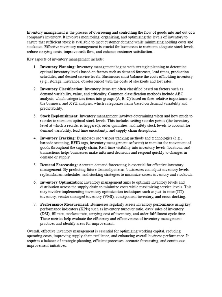 SCM Inventory Planning | PDF | Inventory | Supply Chain SCM Inventory Planning | PDF | Inventory | Supply Chain
