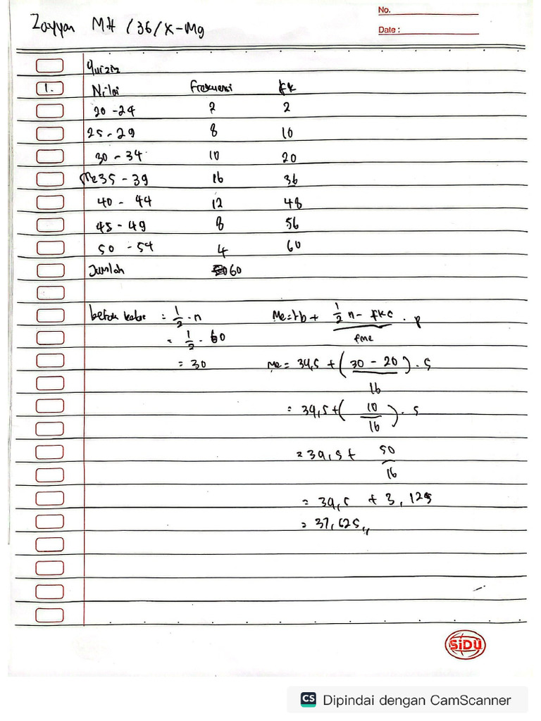 Zayyan M Hanif Tugas Matematika | PDF