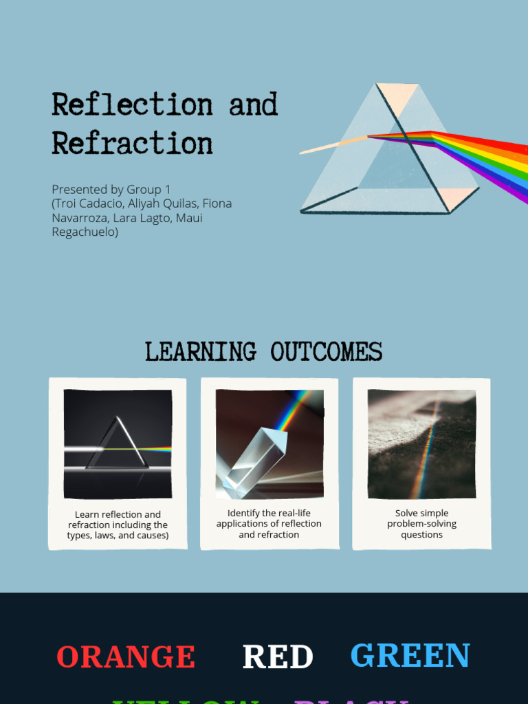 Reflection and Refracion (1) | PDF | Reflection (Physics) | Refraction