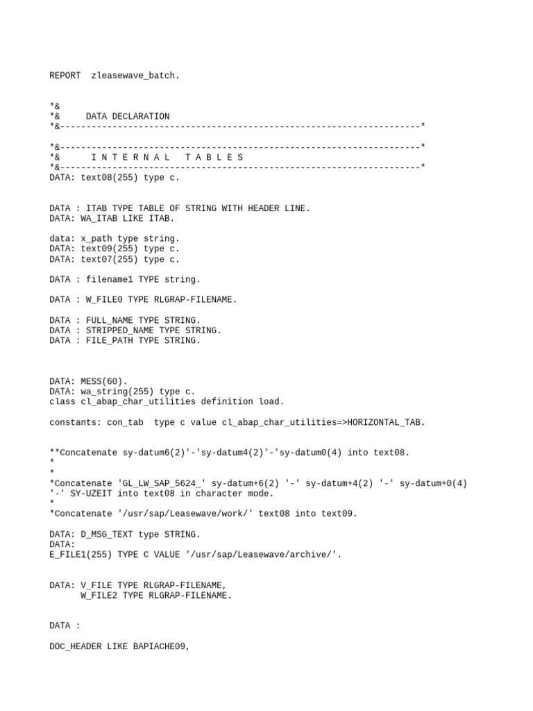Bapi Acc Document Post With Split Download Free Pdf String Computer Science Software