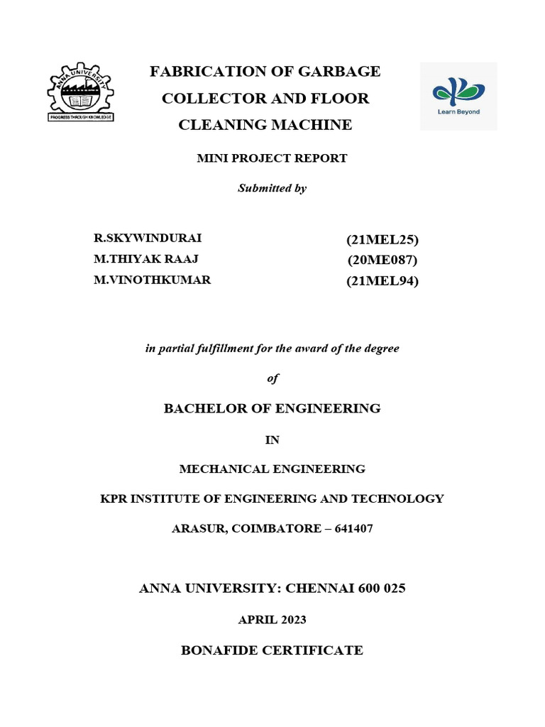project report -1 garbage collector report 1 | PDF | Engineering