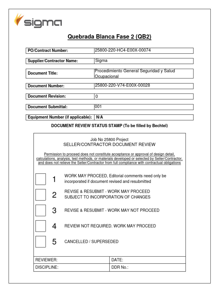 25800-220-V74-E00x-00028 Programa SST Teck Qb2 Oficial 2021 | PDF | Seguridad y salud ...