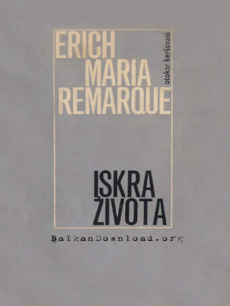 Erich Maria Remarque - Iskra Zivota | PDF