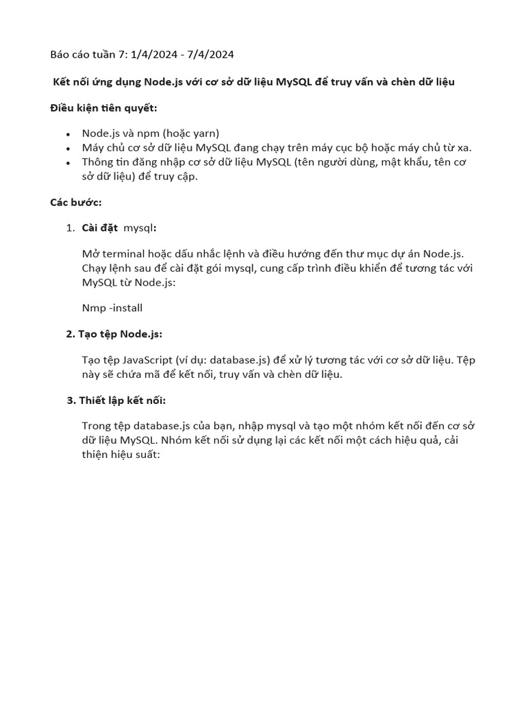 Report Week7 | PDF