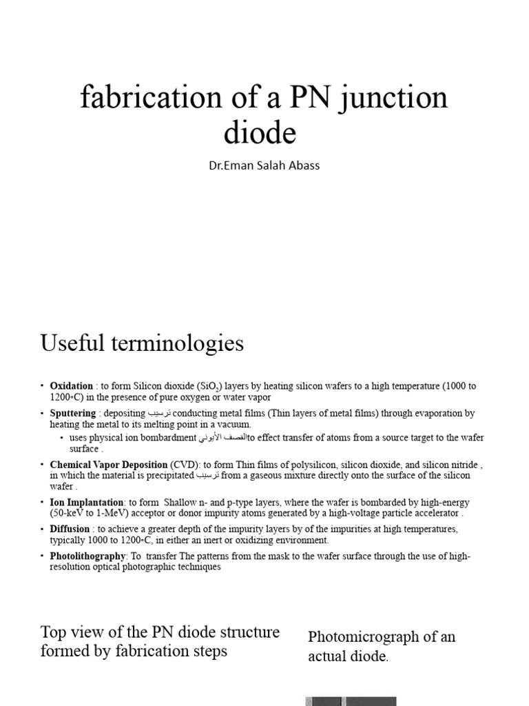 Fabrication of Silicon Diode | PDF | Semiconductor Device Fabrication ...