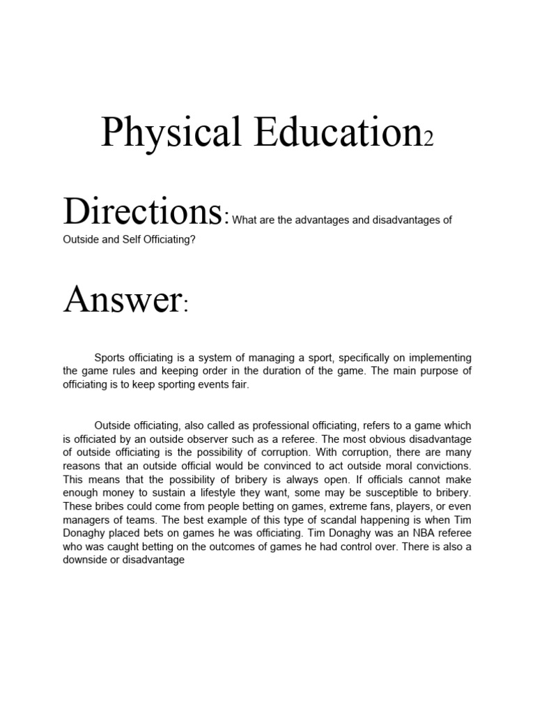Physical Educ | Download Free PDF | Bribery | Sports