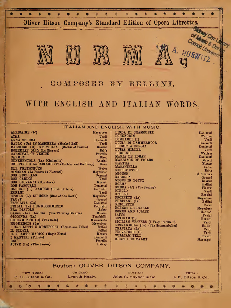 Norma Libretto Plus | PDF | Giuseppe Verdi | Italian Language Works