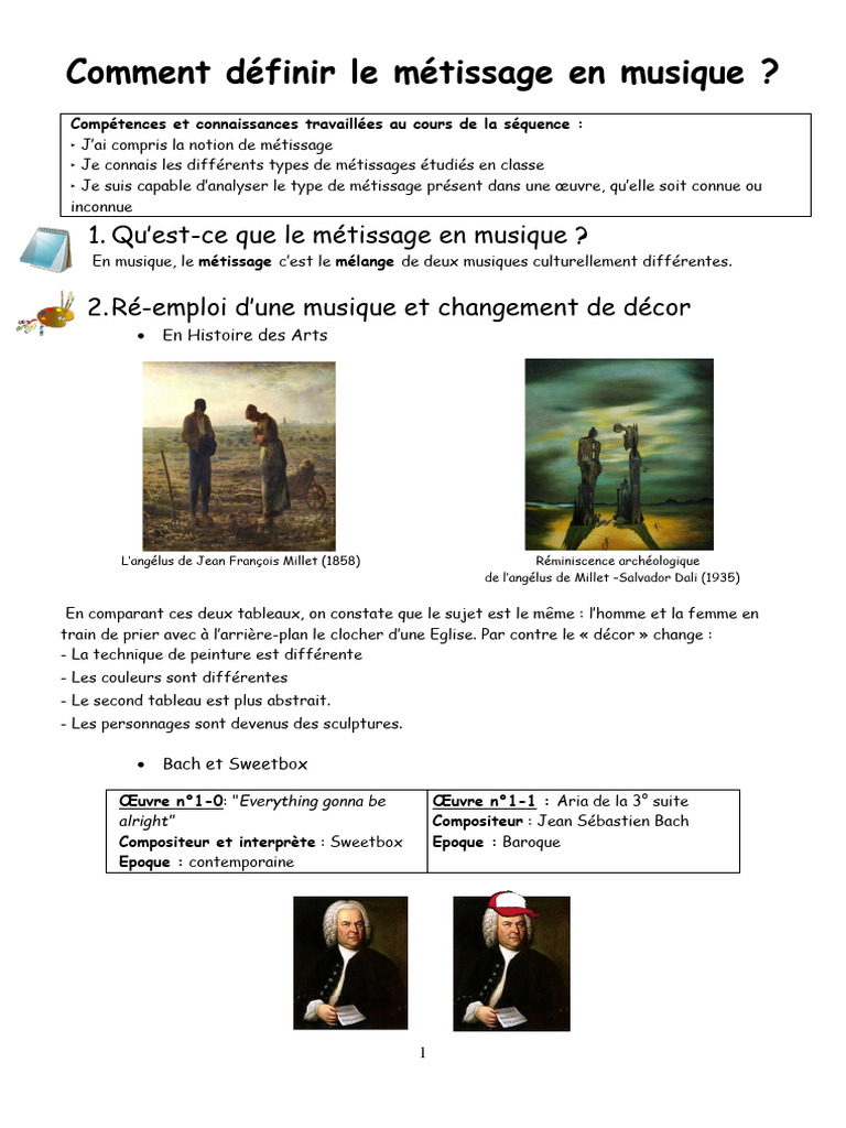Définir le métissage en musique | PDF | Musicologie