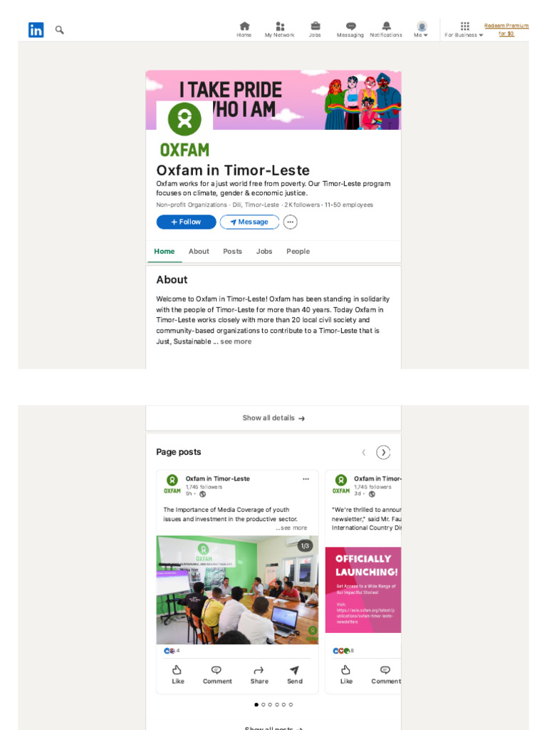 Oxfam in Timor-Leste_ Overview _ LinkedIn | PDF | East Timor | Linked In