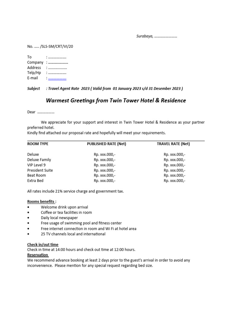 Contract Rate Travel Agen | PDF | Payments | Banks
