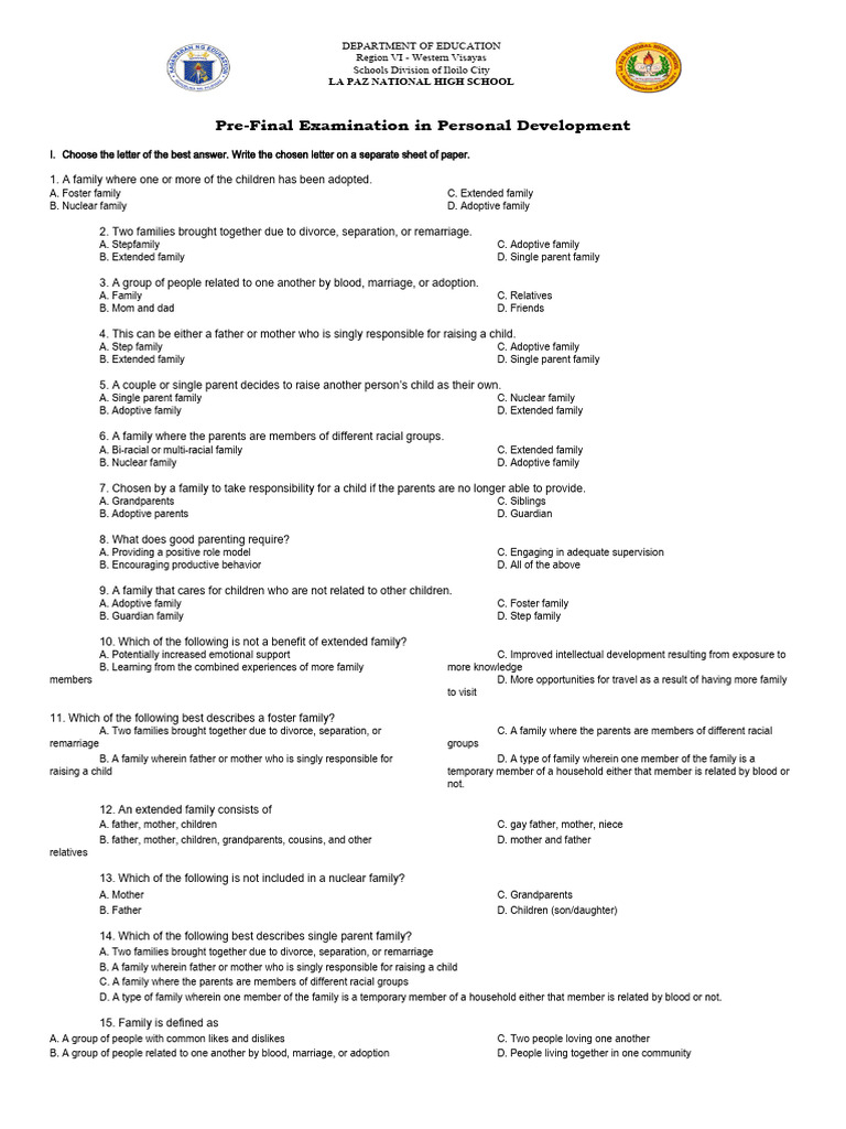 Pre-Final PerDev | PDF | Family | Parent