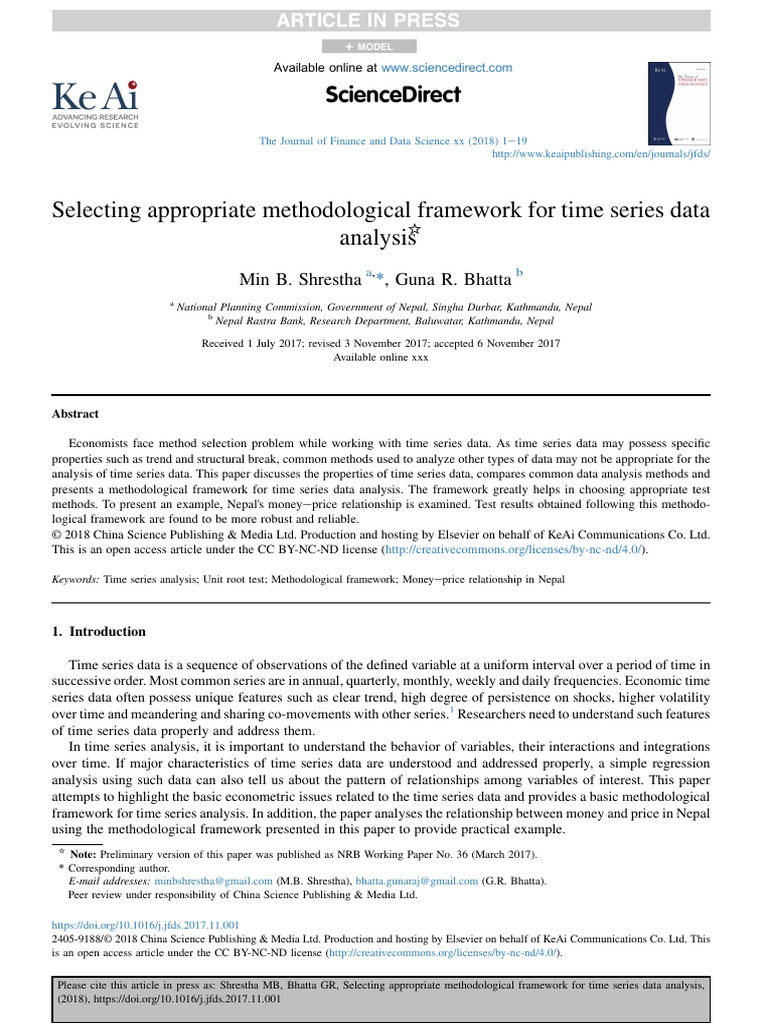 Time Series Data Pdf Autoregressive Model Time Series