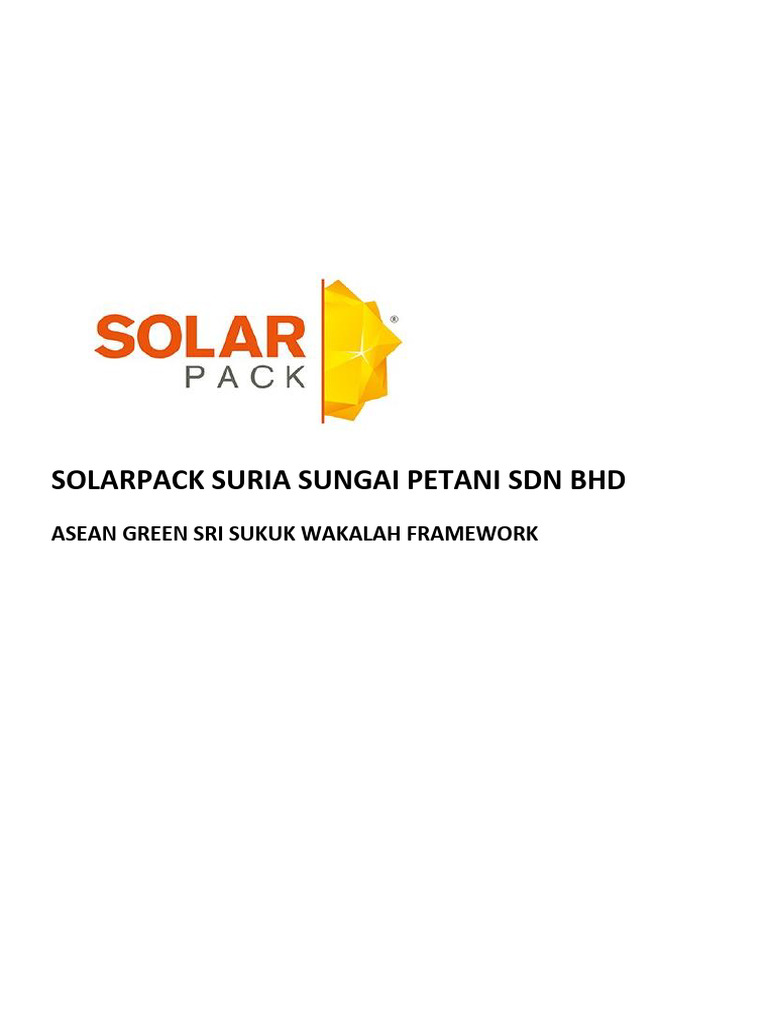 Solarpack Suria Sungai Petani Project Overview | PDF | Solar Power ...