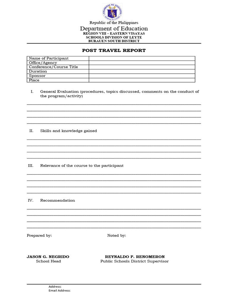 Post Travel Report | PDF