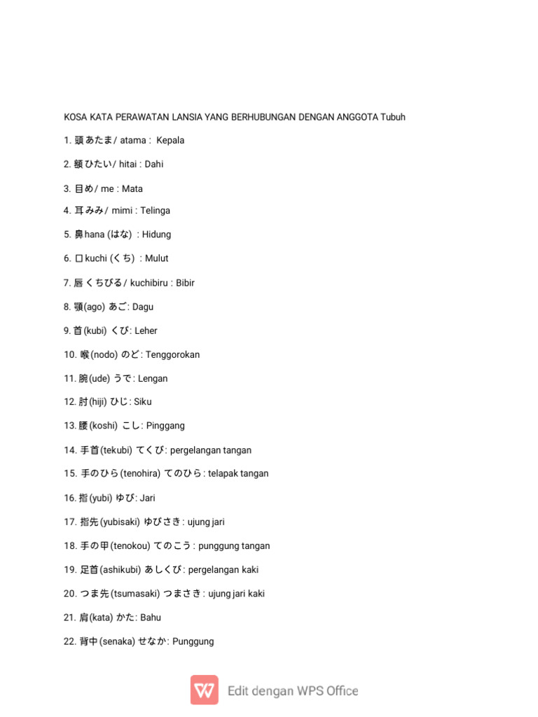 Kaigo No Kotoba | PDF