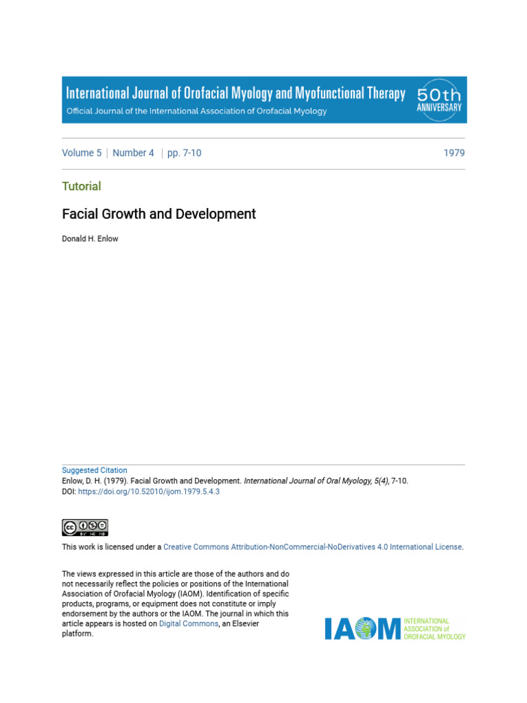 Facial Growth and Development | PDF | Human Nose | Human Head And Neck