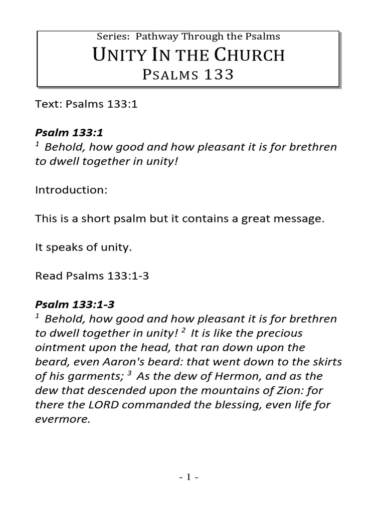 154 - Unity in the Church | PDF | Jesus | Religious Belief And Doctrine