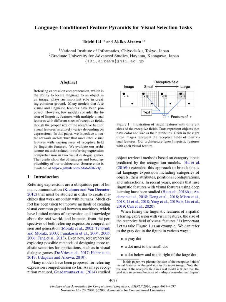 Language-Conditioned Feature Pyramids | PDF | Cognitive Science | Artificial Intelligence
