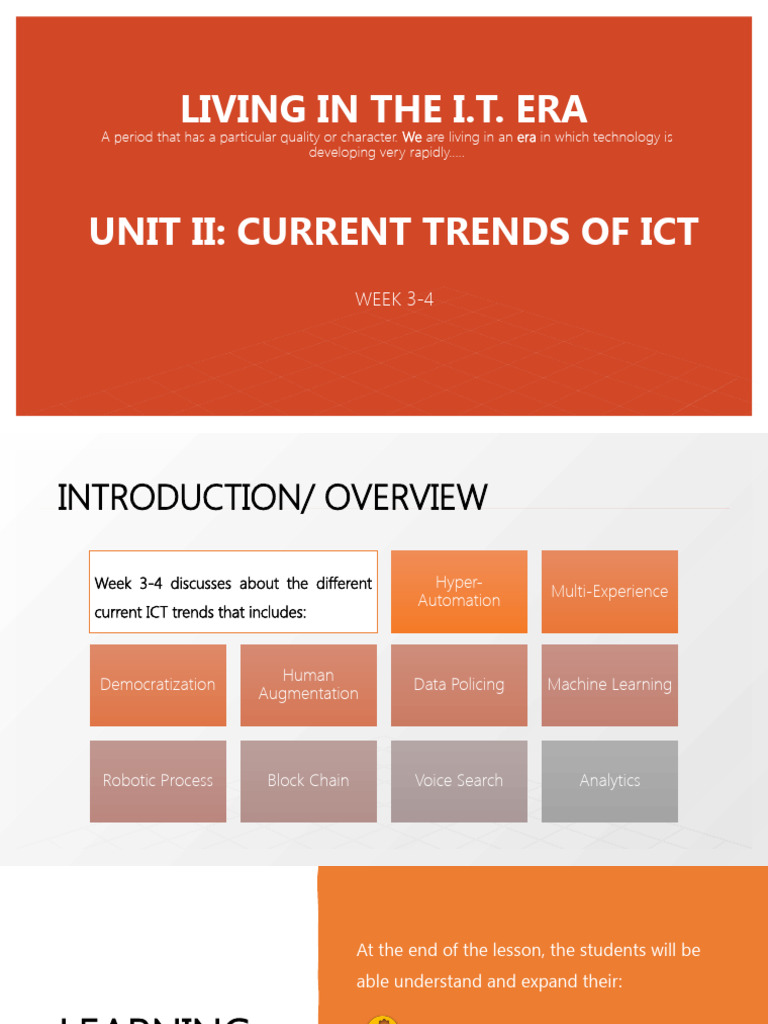 Week3-4 - Current IT Trends of ICT | PDF | Analytics | Machine Learning