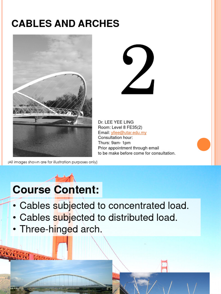 Topic 2 Cables and Arches | PDF | Bending | Truss