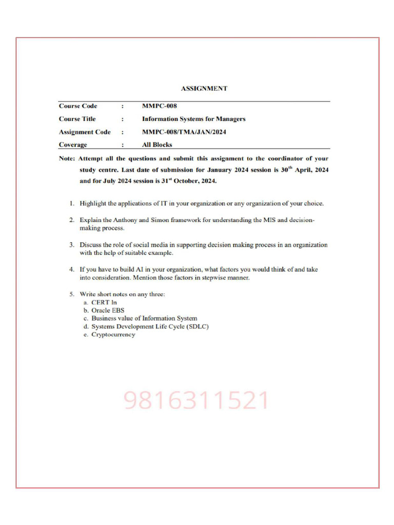 MMPC 008 23-24 @assignment - Solved - IGNOU | PDF