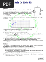 Exercices corrigés dipôle RL 2ème bac | PDF | Tension électrique ...
