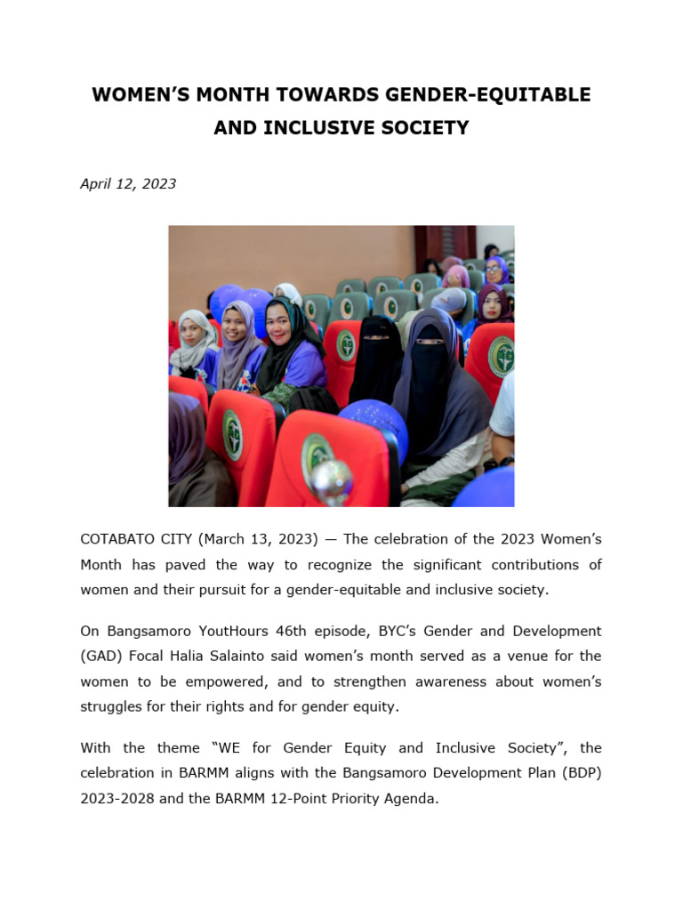 Women's Month: Empowering Gender Equity | PDF
