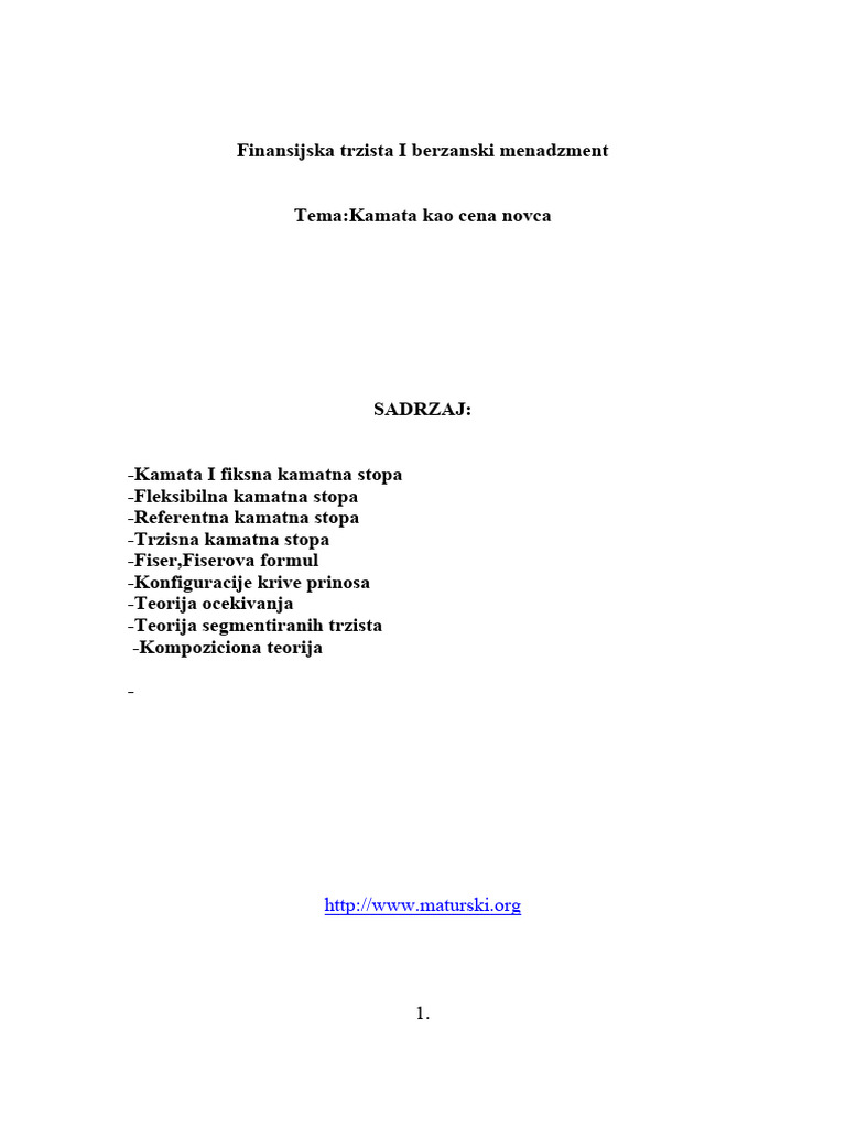 Kamata Kao Cena Novca | PDF