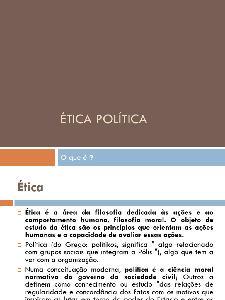 Ética Política: Conceitos e Relações | PDF | Justiça | Crime e Violência