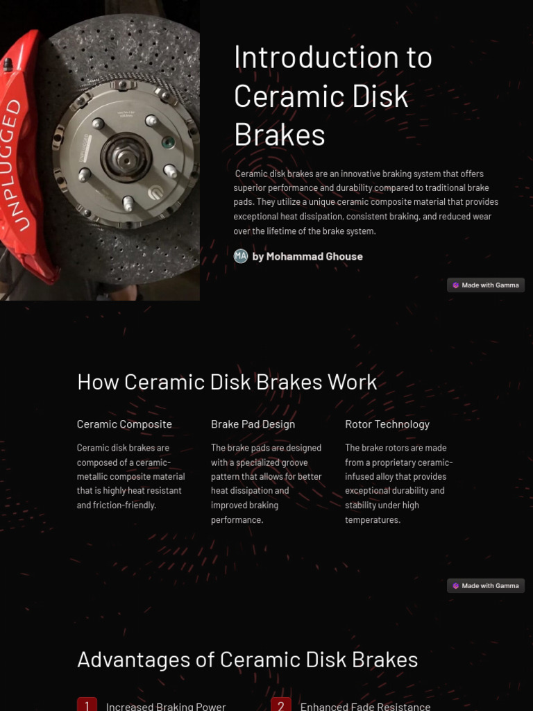 Ceramic disc brakes | PDF | Brake | Ceramics