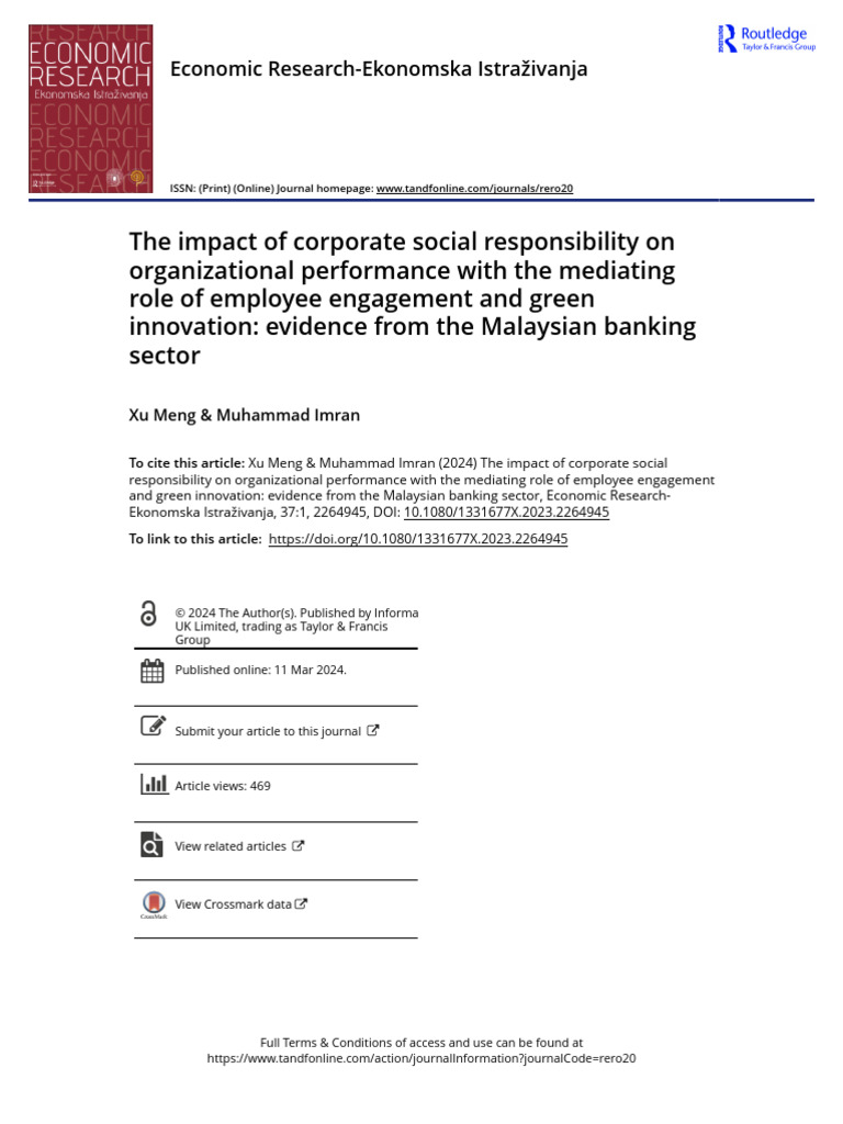 The impact of corporate social responsibility on organizational ...