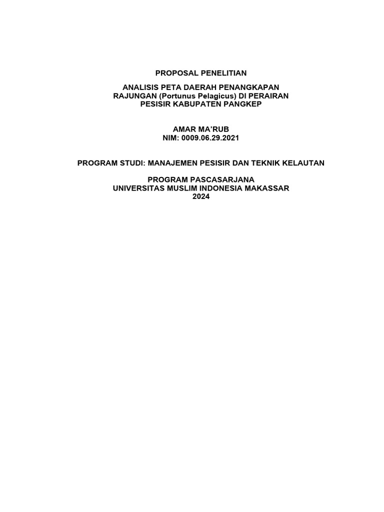 Proposal Penelitian Amar | PDF