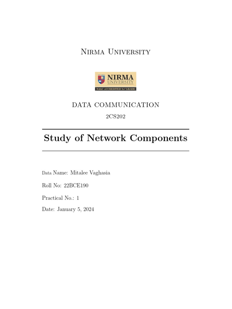 DCP 1 Final | Download Free PDF | Computer Network | Transmission Medium
