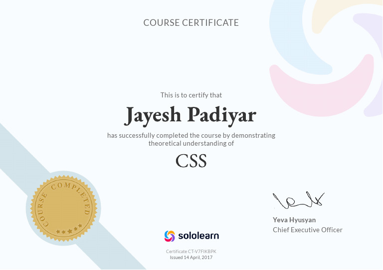 Sololearn Css Certificate Pdf 