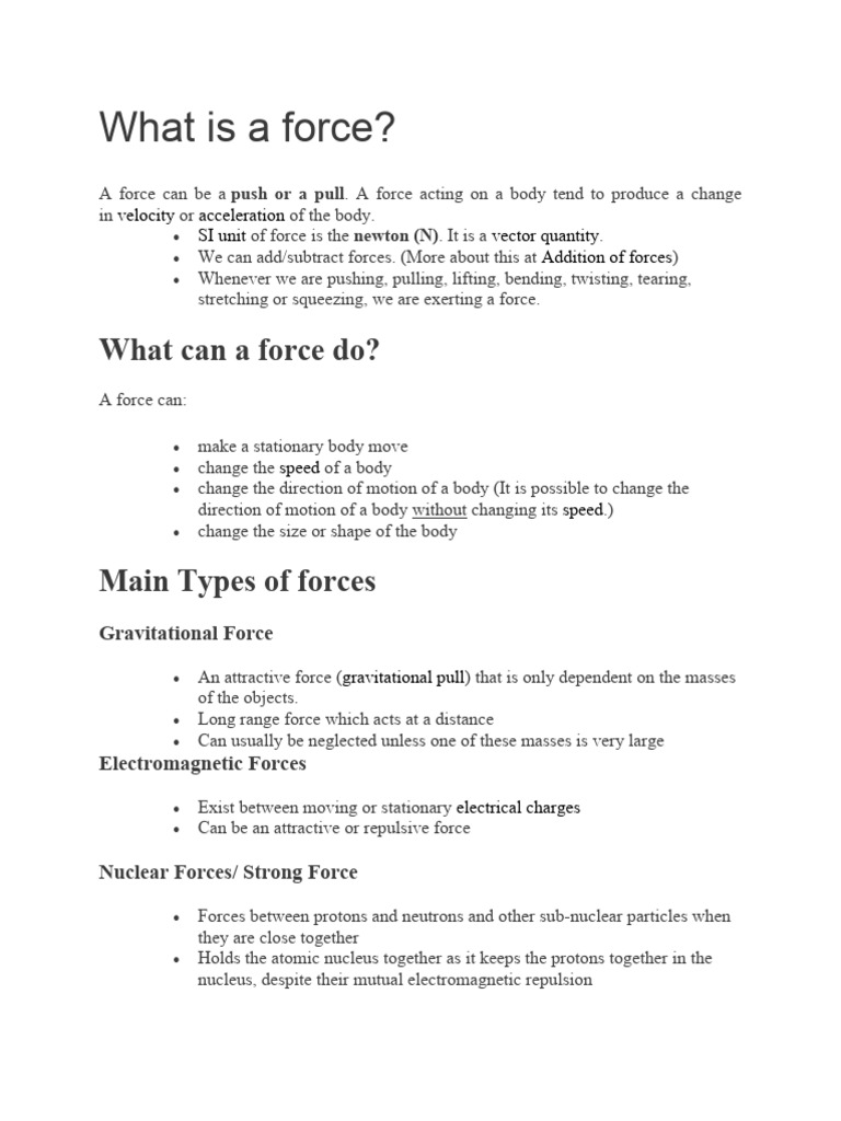 Chapter 4 - Forces & Turning Effect of Forces | PDF | Force | Friction