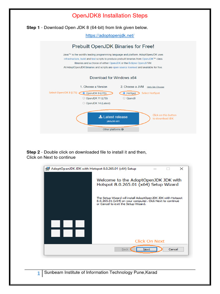 OpenJDK8 Installation Steps | PDF