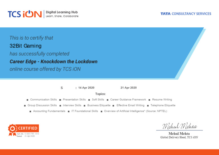 TCS Ion | PDF