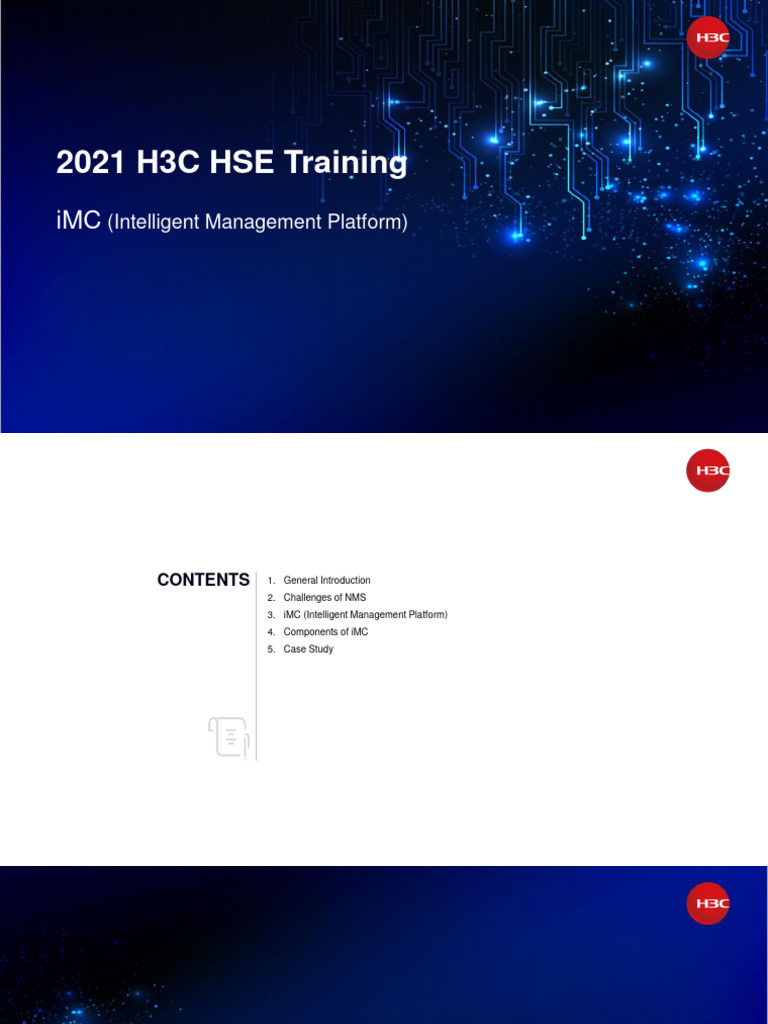 【HSE】2021 HSE Training - Product Professional - H3C iMC | PDF | Computer Network | Automation