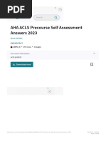ACLS Precourse Self-Assessment | PDF