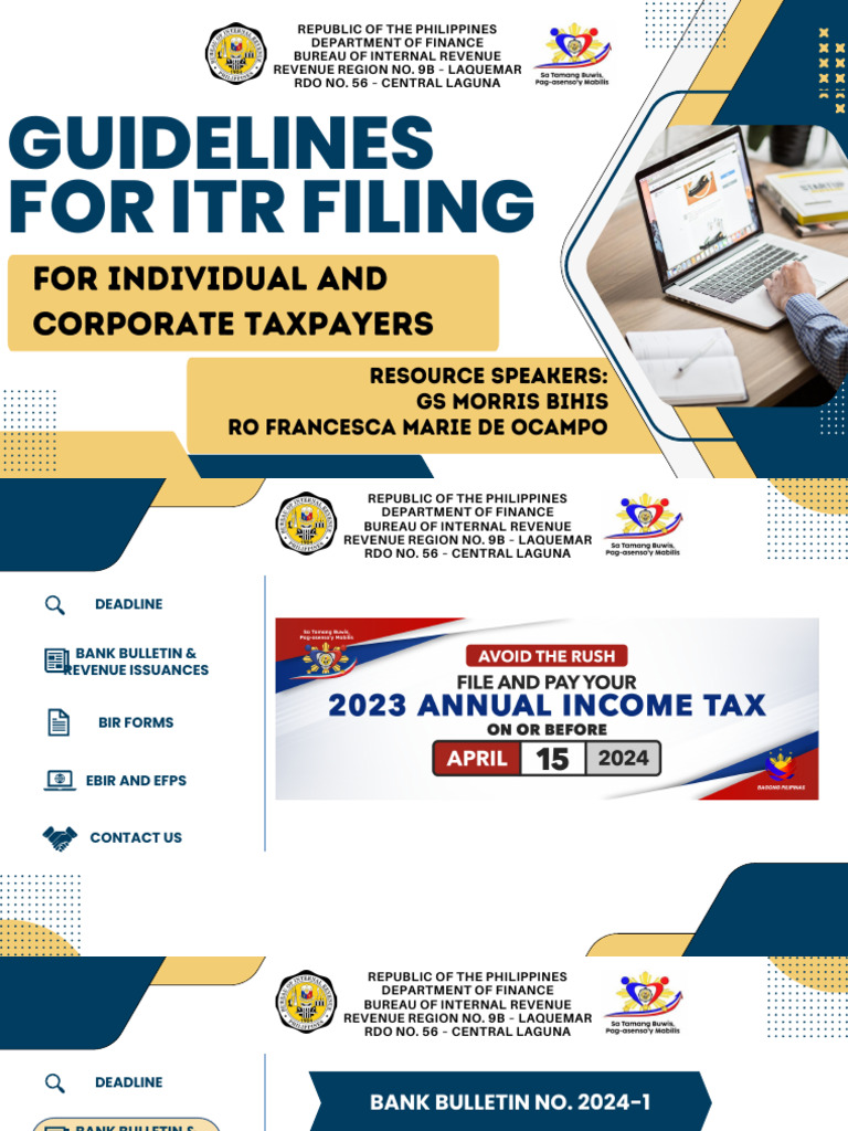 Rdo 56_guidelines for Itr Filing | PDF | Income Tax | Taxes