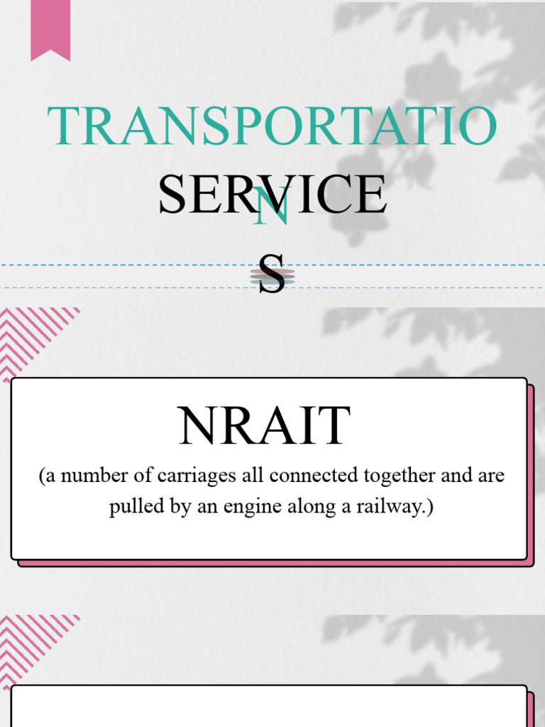 Transportation Services PowerPoint Presentation | PDF | Rapid Transit ...